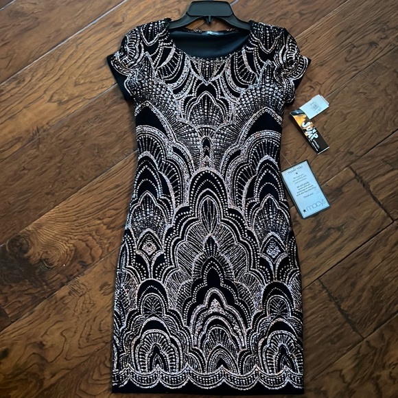 Jump | Dresses | Nwt Jump Brand Dress Size S Black And Rose Gold | Poshmark